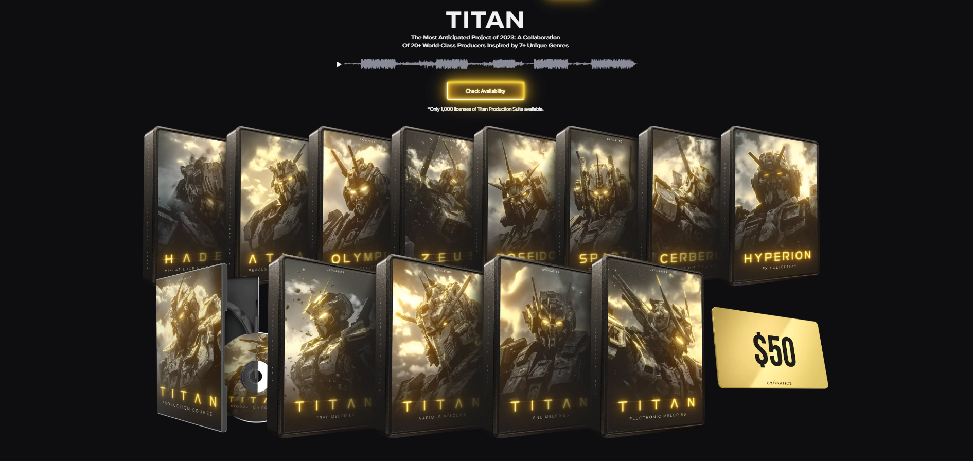 【Cymatics厂牌EDM多风格采样包限量版】Cymatics TITAN Production Suite – EDMTOP.TOP